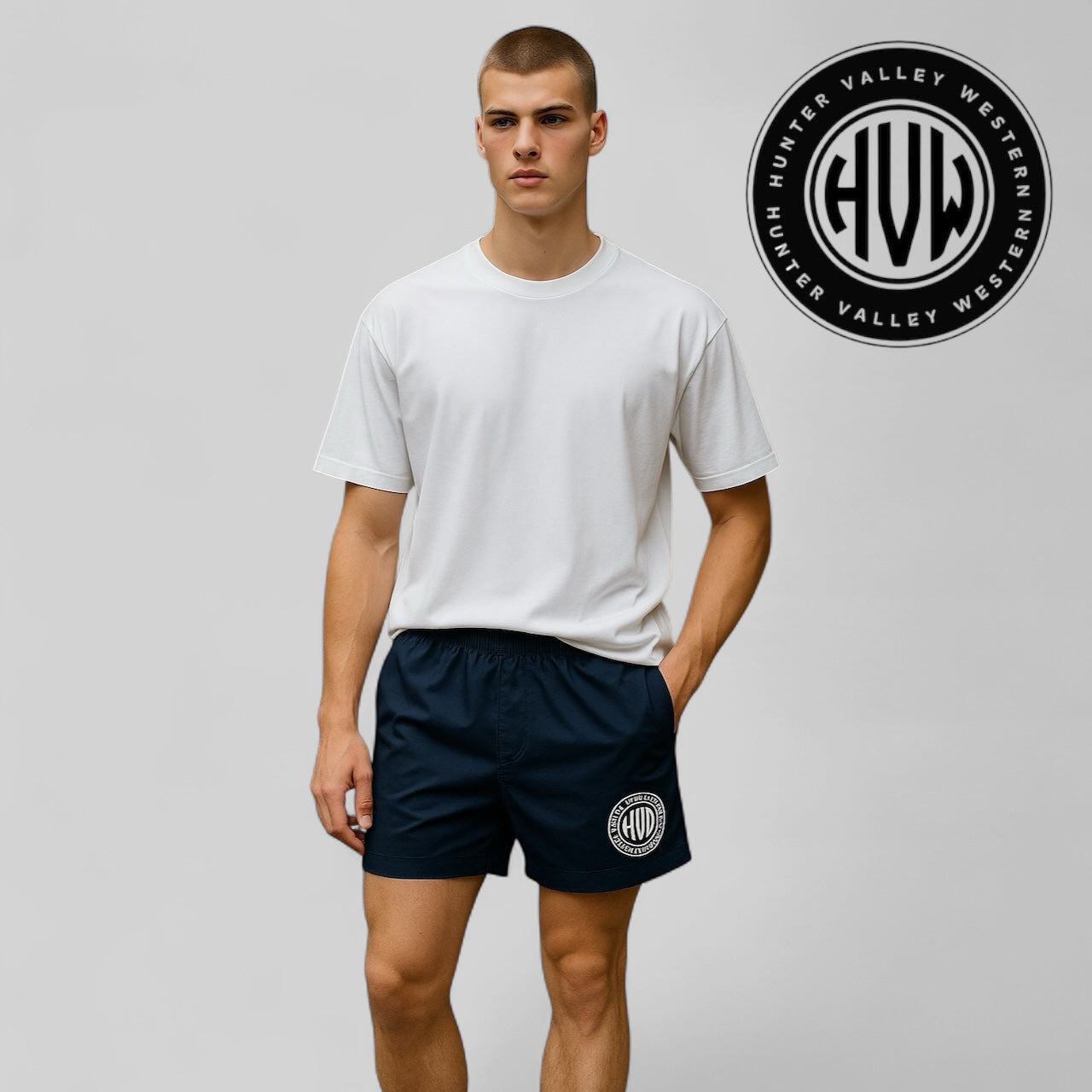 Navy Rugby Shorts. – Hunter Valley Western